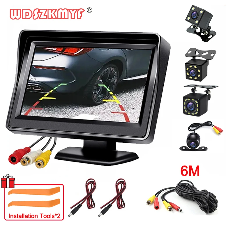 Easy-Installation-4-3Inch-Rear-View-Camera-Monitor-Screen-Reversing ...