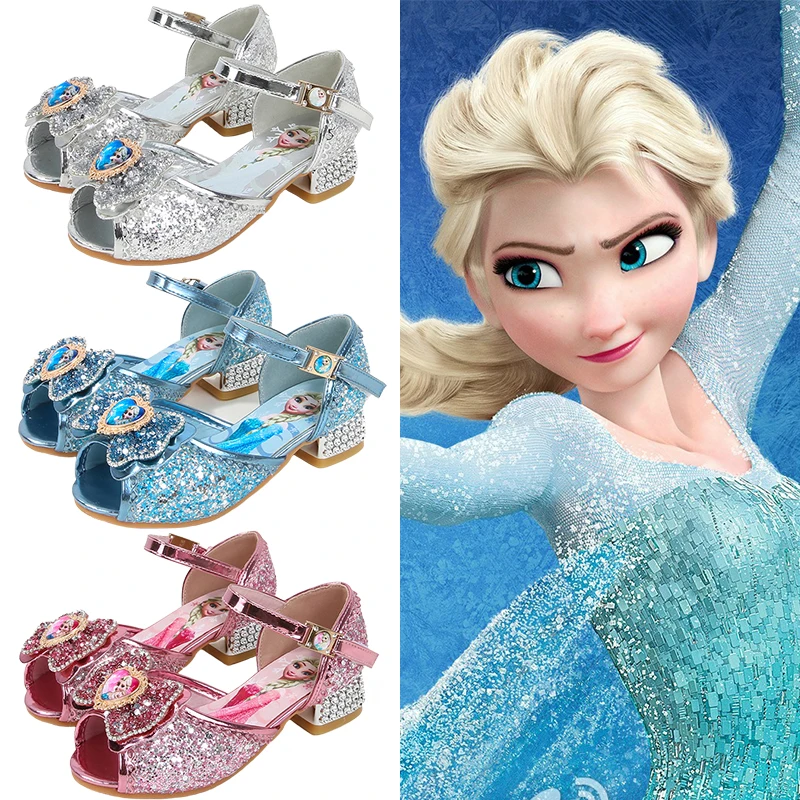 Summer-Fancy-Girl-Disney-Elsa-Princess-Sandals-Children-s-High-Heels ...