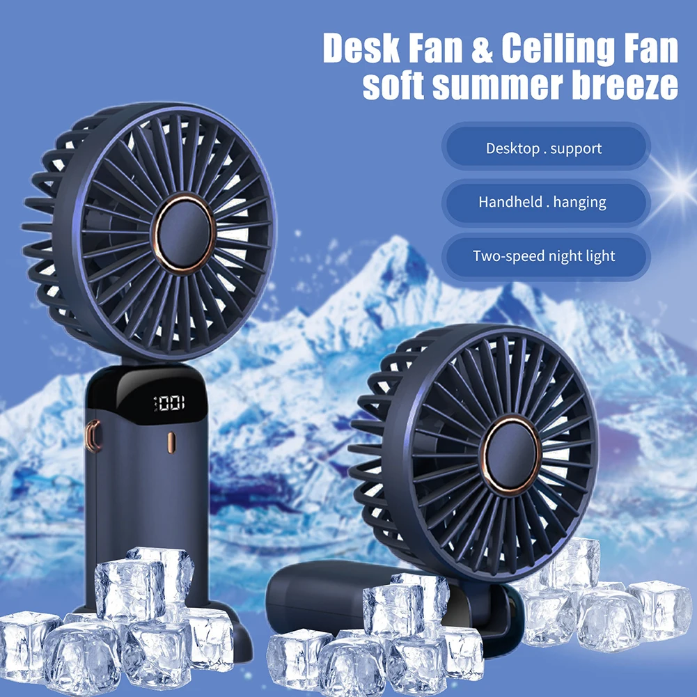 Neck-Fan-USB-Cooling-Hand-Fans-Folding-3000mAh-2000mAh-Digital-Display ...