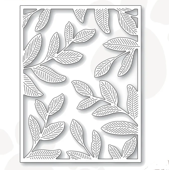 Metal-cutting-dies-leaf-background-frame-die-cut-Scrapbook-paper-craft ...