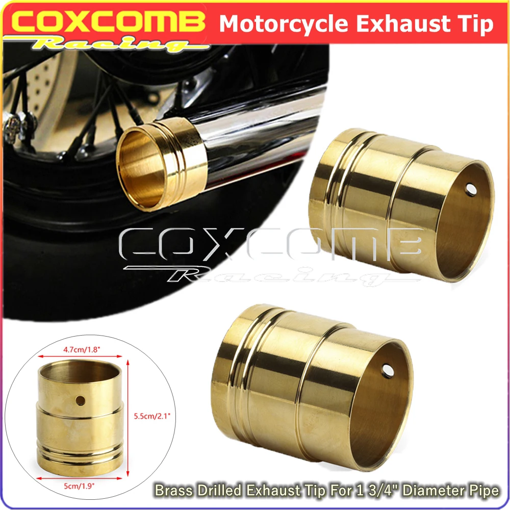 For 1 7/8" Muffler Pipe End Cover Motorcycle Exhaust Tip Lid For Harley ...
