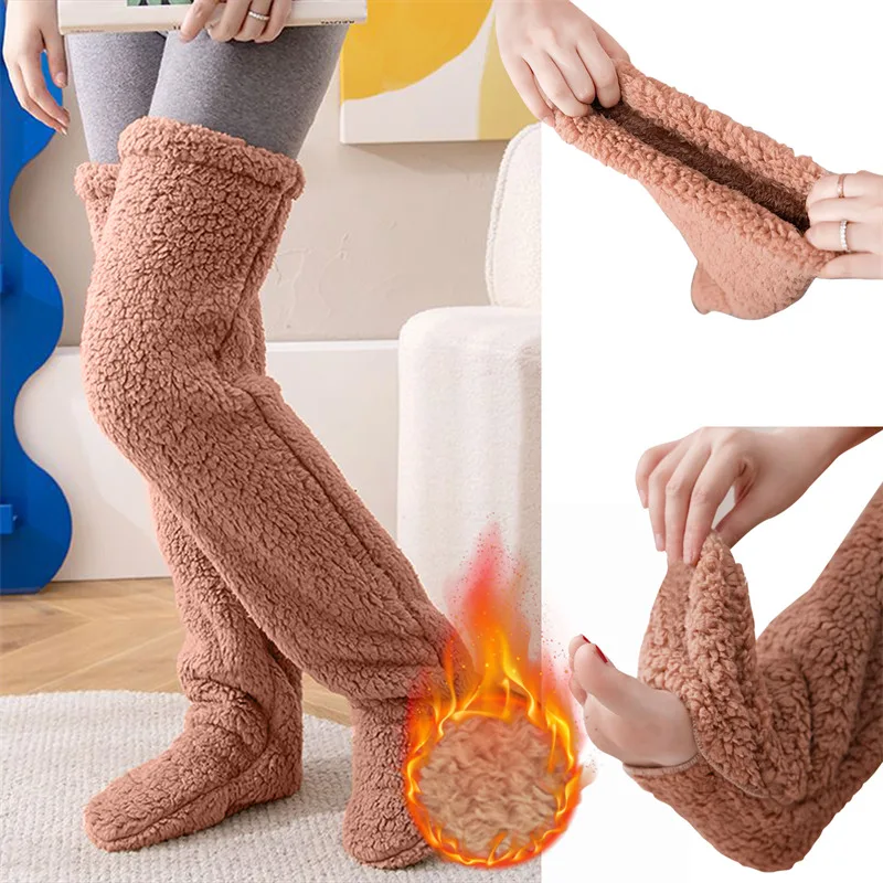 Thigh-High-Socks-Over-Knee-Fuzzy-Socks-Boot-Socks-Stocking-Legging ...