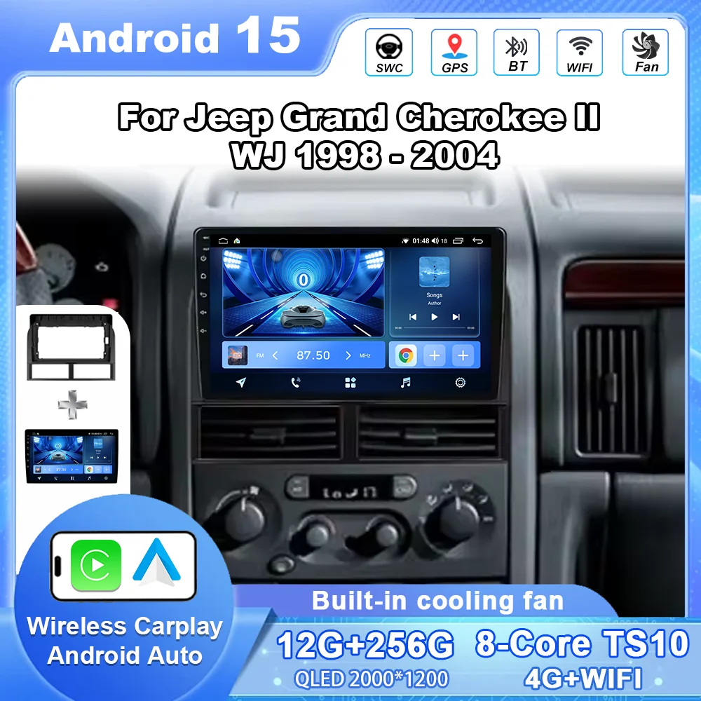 Car Android 15 For Jeep Grand Cherokee II WJ 1998 - 2004 Auto Radio ...