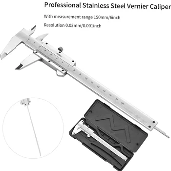 Professional Stainless Steel Vernier Caliper Gauge 0-150mm Sliding ...