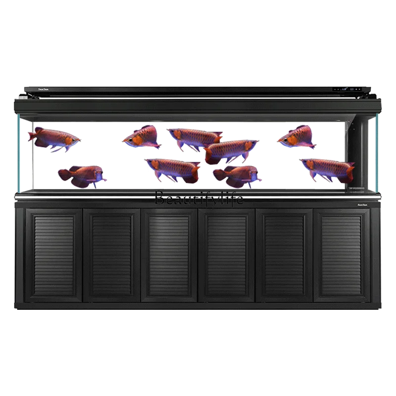 Super-White-Fish-Tank-Living-Room-Large-Ecological-Aquarium-Office ...