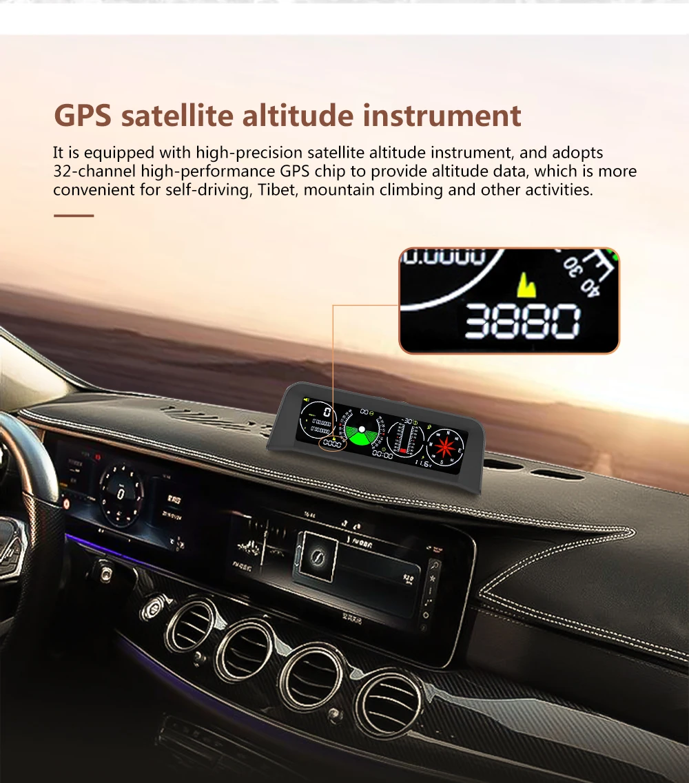 ALicar X90 Vehicle Smart Horizontal slope meter Off-road Inclinometer ...