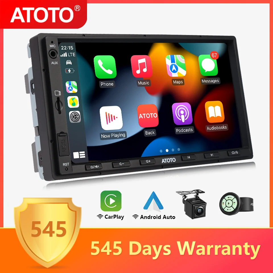 ATOTO-F7WE-7-Double-Din-Car-Multimedia-Player-Wireless-Carplay-Screen-Display-Android-Auto ...