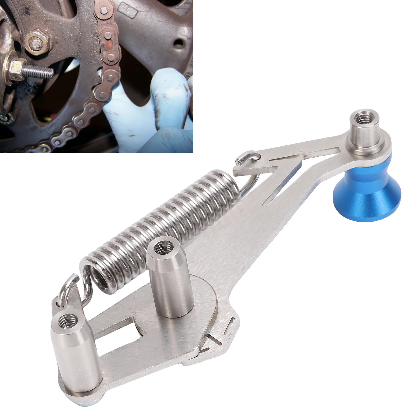 Motorcycle Chain Slack Adjuster Tool Chain Slack Setter Tool Stainless ...