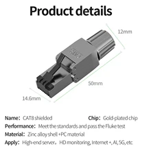 ZoeRax Cat8 Cat7 Cat6a Connectors RJ45 Tool Free Industrial Ethernet ...
