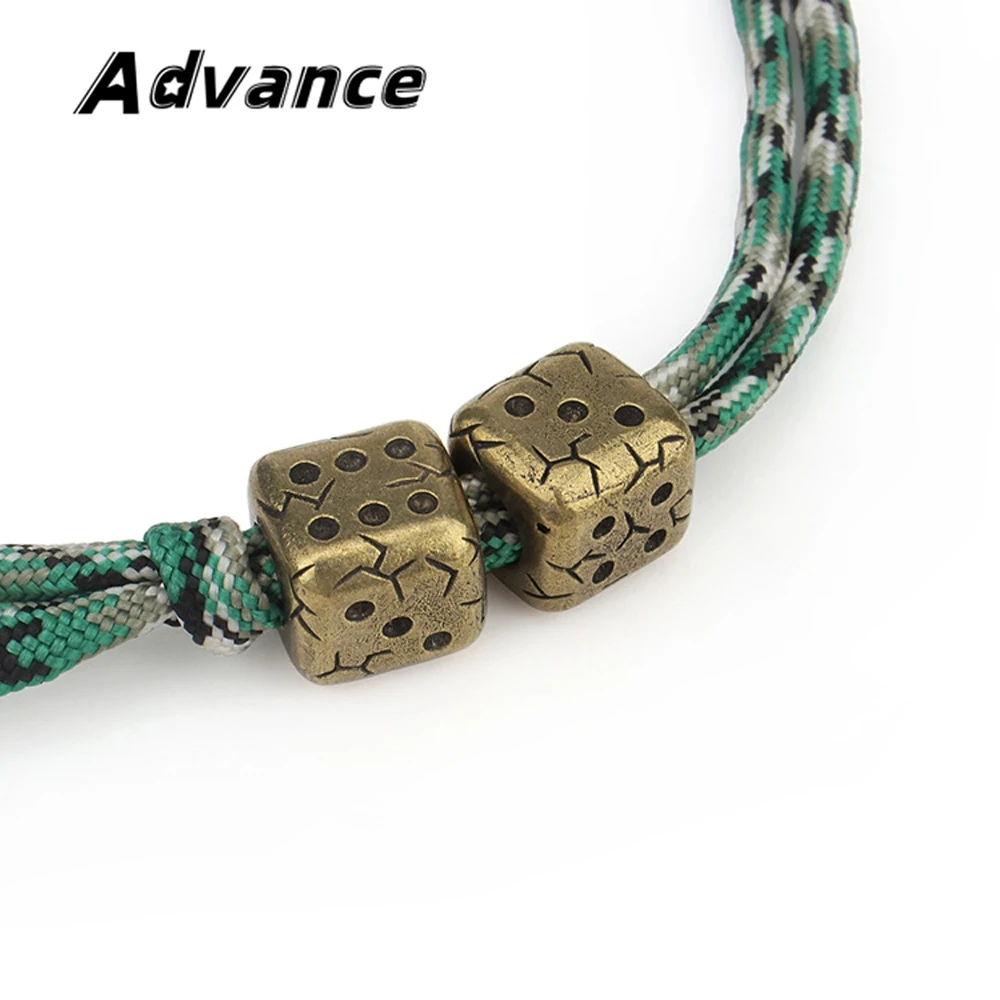 Brass-Dice-Knife-Bead-Paracord-Lanyard-Pendant-Outdoor-Flashlight ...