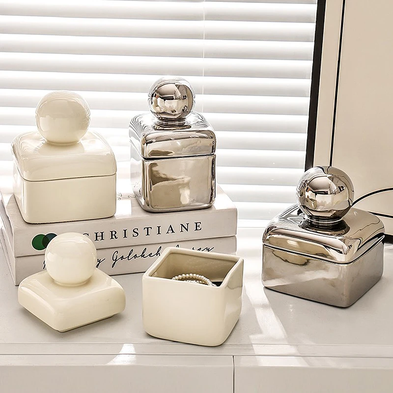 Cream-Wind-Dresser-Caixa-De-J-ias-De-Cer-mica-Desktop-Criativo-Retro ...