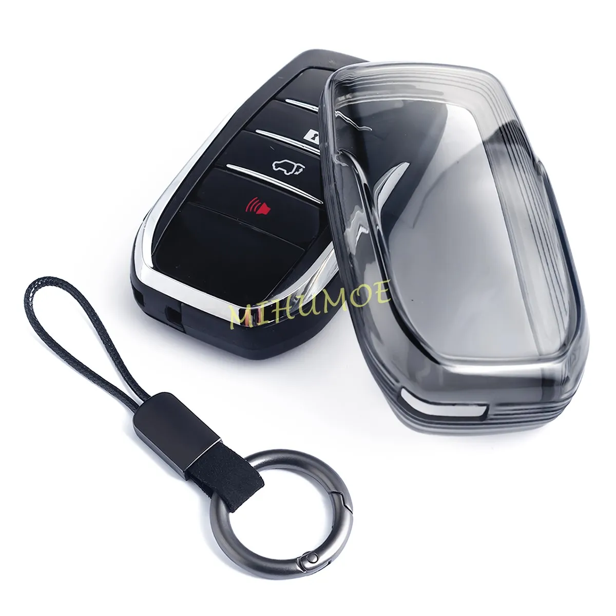 Black-Transparent-Key-Fob-Case-Cover-For-Toyota-Corolla-Cross-Yaris ...