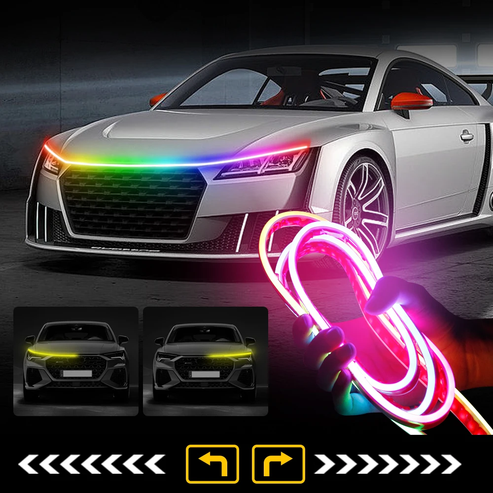 OKEEN-LED-DRL-Car-Hood-Light-Colorful-Neon-Strip-With-APP-Control-Start ...