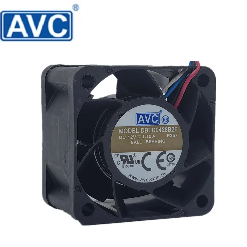 New AVC DBTD0428B2F 12V 1.10a 4028 4cm 4 wire PWM server cooling fan ...