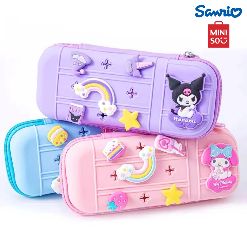 MINISO-Senrio-Cinnamoroll-Pencilcase-Child-Large-Capacity-Silicone ...