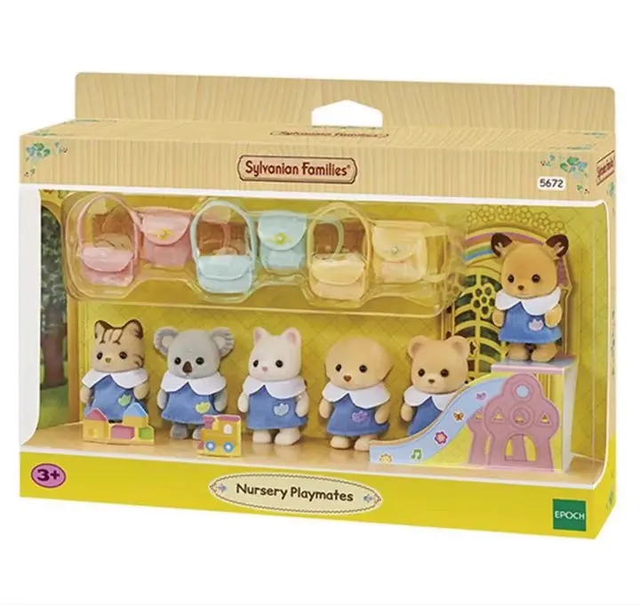 Figuras de anime de Sylvanian Families, impermeable kawaii, juego de ...