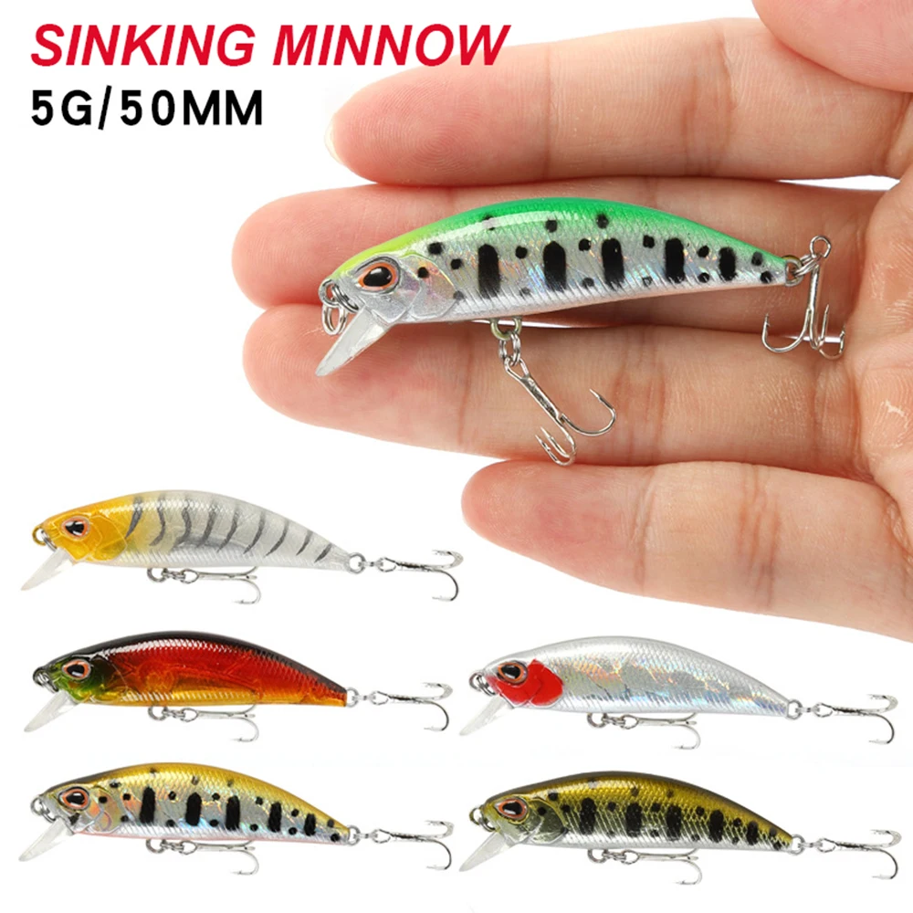 5-5cm-5g-Fishing-Lure-Micro-Minnow-Wobbler-Vibration-Sinking-Jerkbait ...