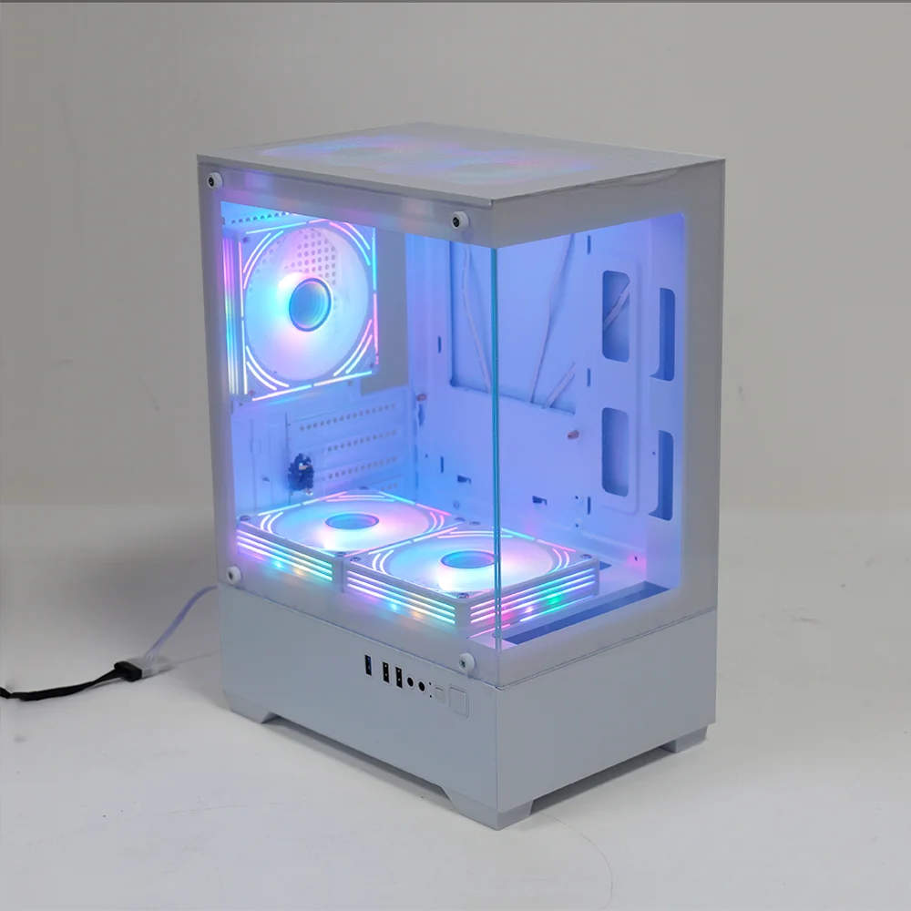 MANMU Tempered Glass Mid Tower Gaming Computer Cases Mini pc Case Matx ...