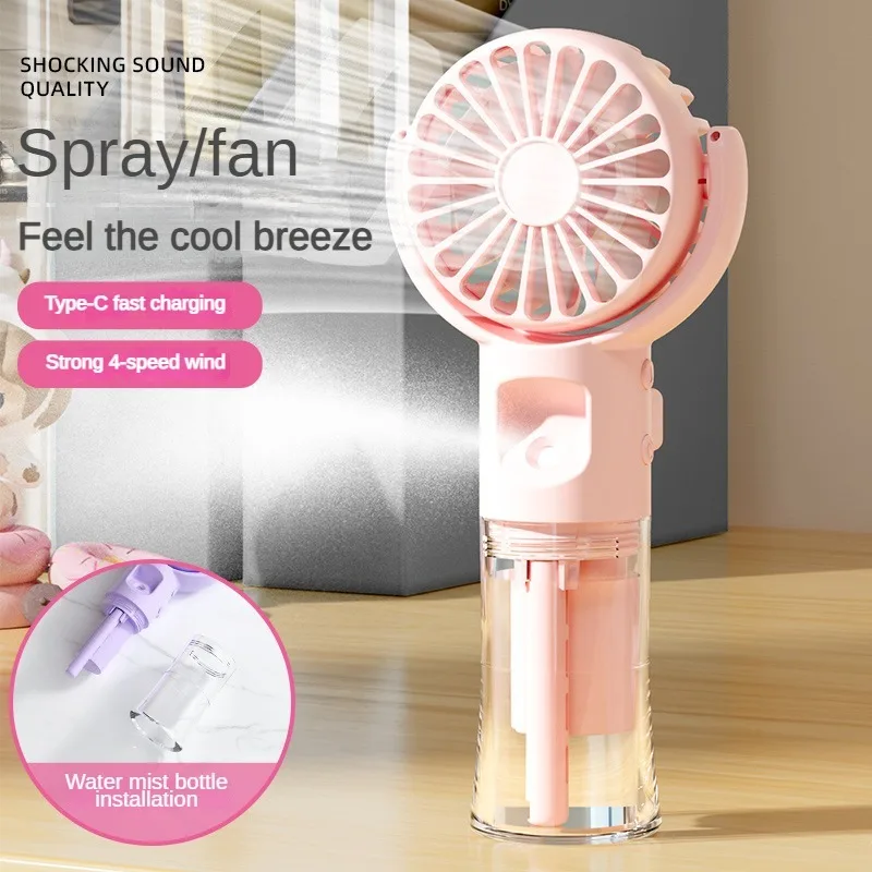 New-rechargeable-mini-Handheld-spray-fan-Children-s-Student-fan-Large ...