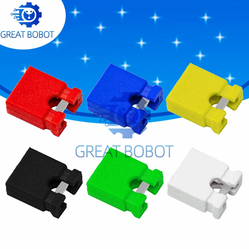 BS-100PCS-Pitch-jumper-shorted-cap-Headers-Wire-Housings-2-54MM-SHUNT ...