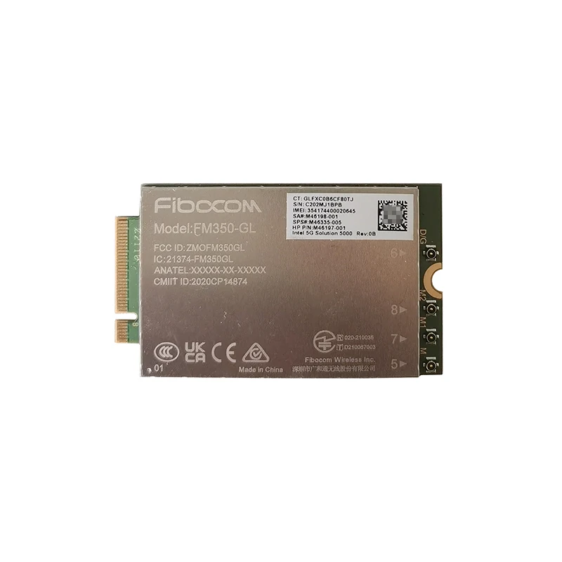 Fibocom FM350 GL 5G M.2 모듈 SPS: M46335 005, HP X360 830 840 850 G7 노트북용 ...
