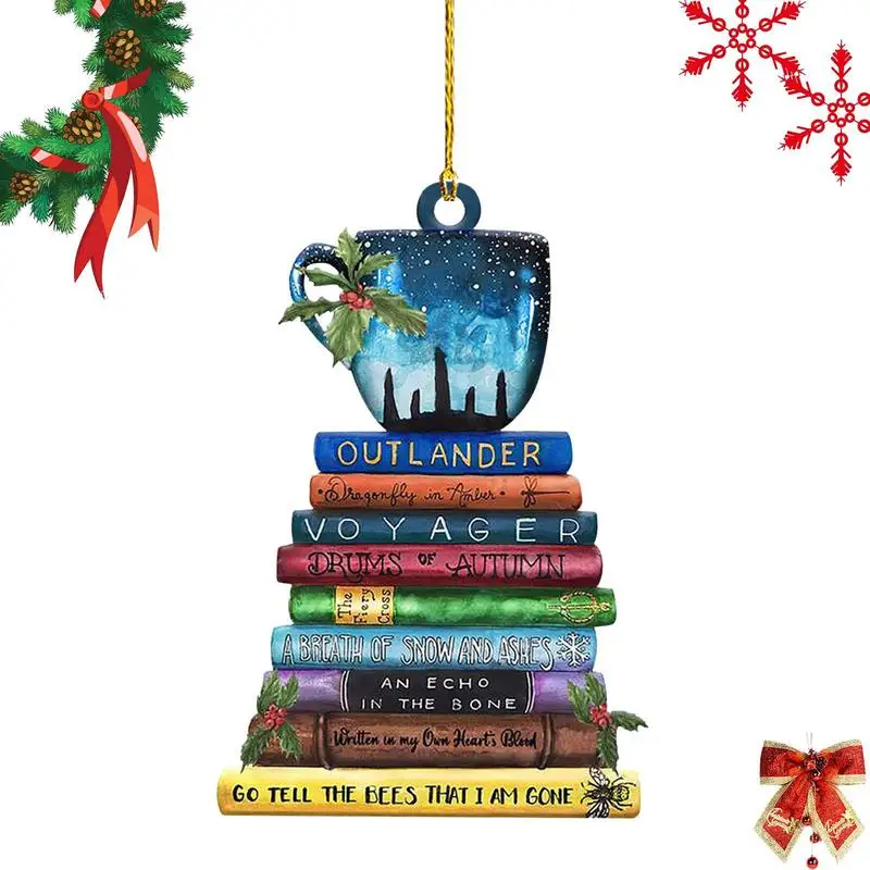 Book-Christmas-Ornaments-Bookworm-Book-Lovers-Acrylic-Pendants ...