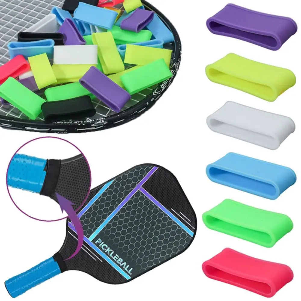 Flat-shape-Sealing-Silicone-Ring-Badminton-Raquet-Multicolor-Sweatband ...