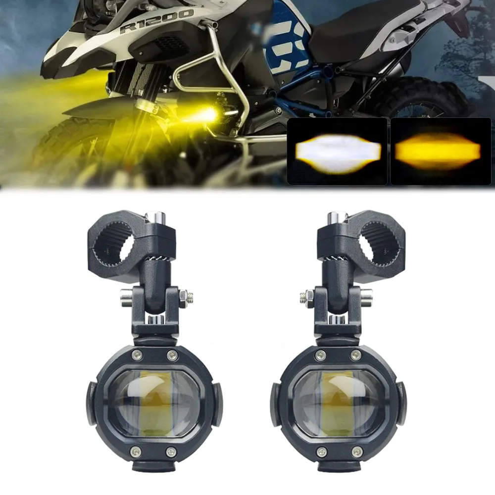 100W Motorcycle Headlight Fog Light Led Auxiliary Driving Lamp Dual ...