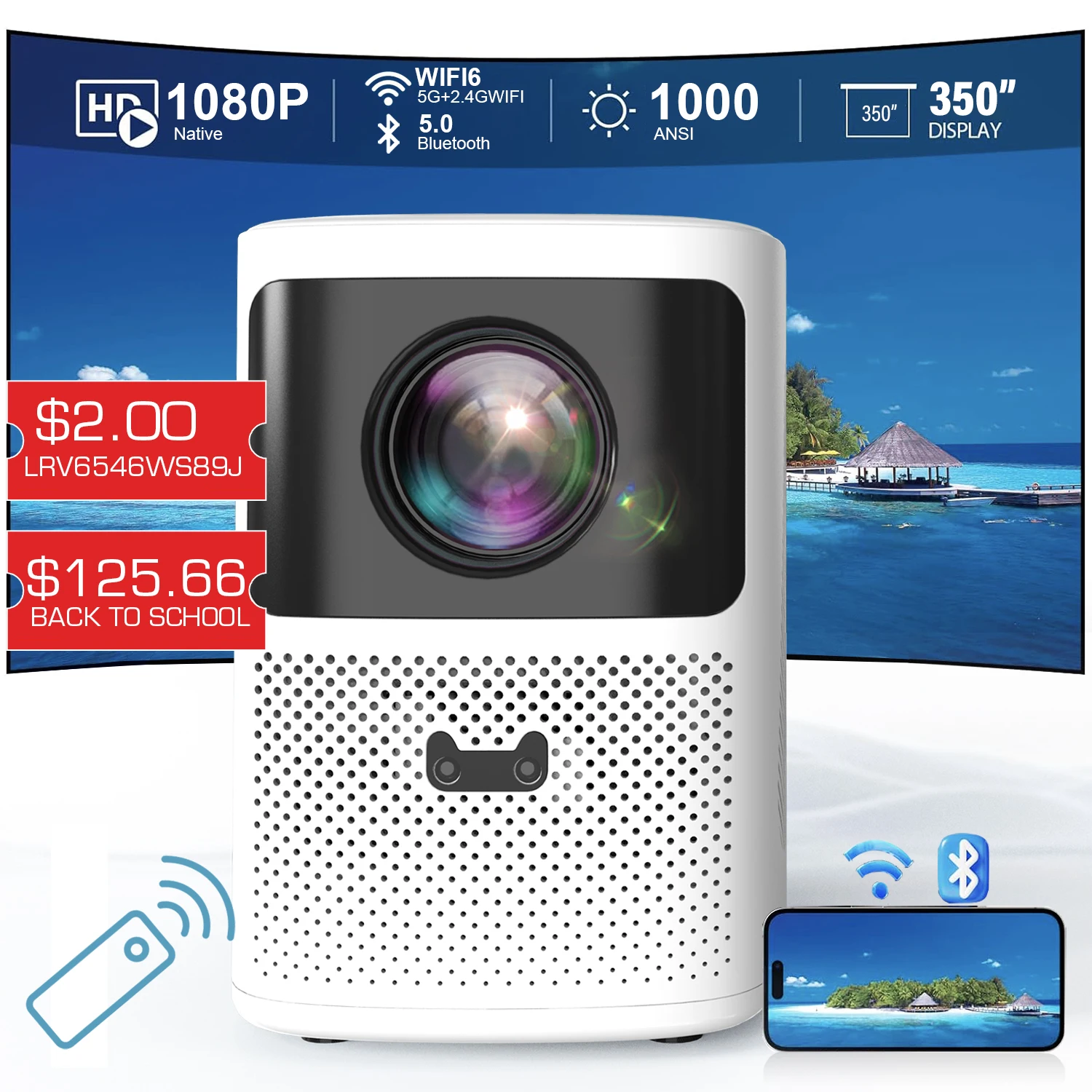EGOBAS-1000ANSI-4K-1080P-Portable-Projector-with-Wifi-Bluetooth-Android ...