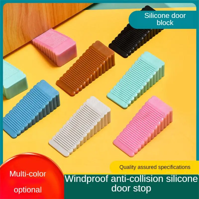 Silicone-Door-Stop-Wedge-Safety-Stoppers-Reusable-Door-Stopper-Home ...