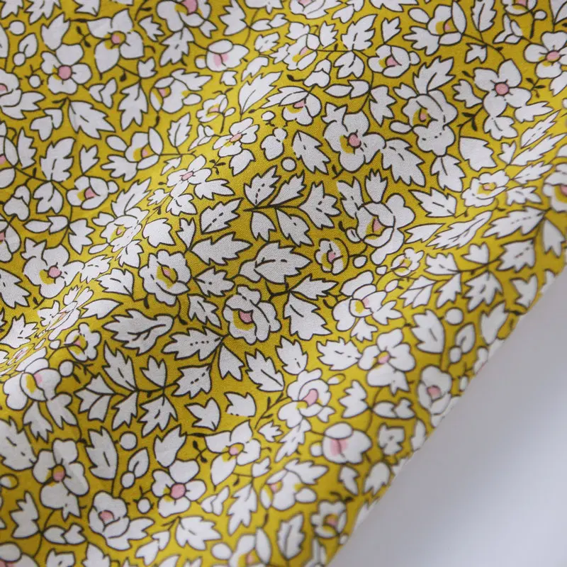 feather-meadow-yellow-flowers-print-custom-tana-liberty-London-print ...