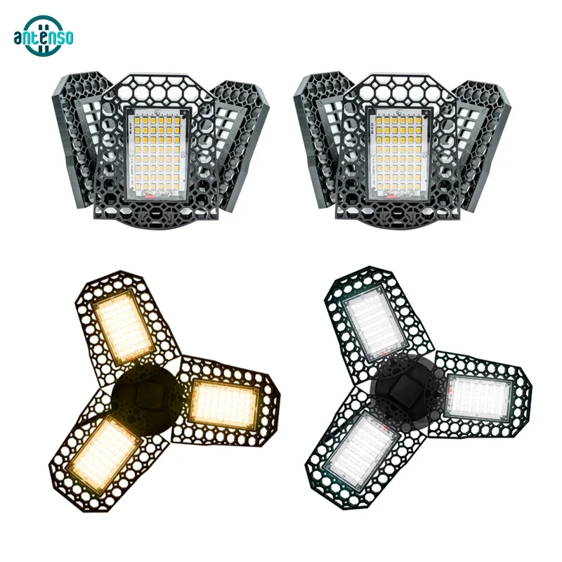 1-2pcs-LED-Deformable-Bulb-E27-Led-Lamp-Super-Bright-40W-60W-80W-Garage ...