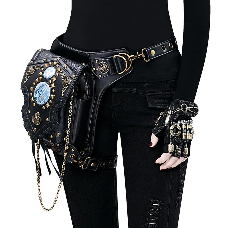 Gothic-Steampunk-Women-Waist-Bags-Retro-Rock-Punk-Goth-Shoulder ...