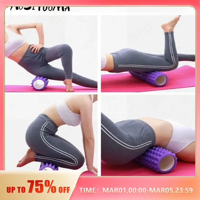 Yoga-Column-Gym-Fitness-Pilates-Foam-Exercise-Back-Massage-Roller-Brick ...