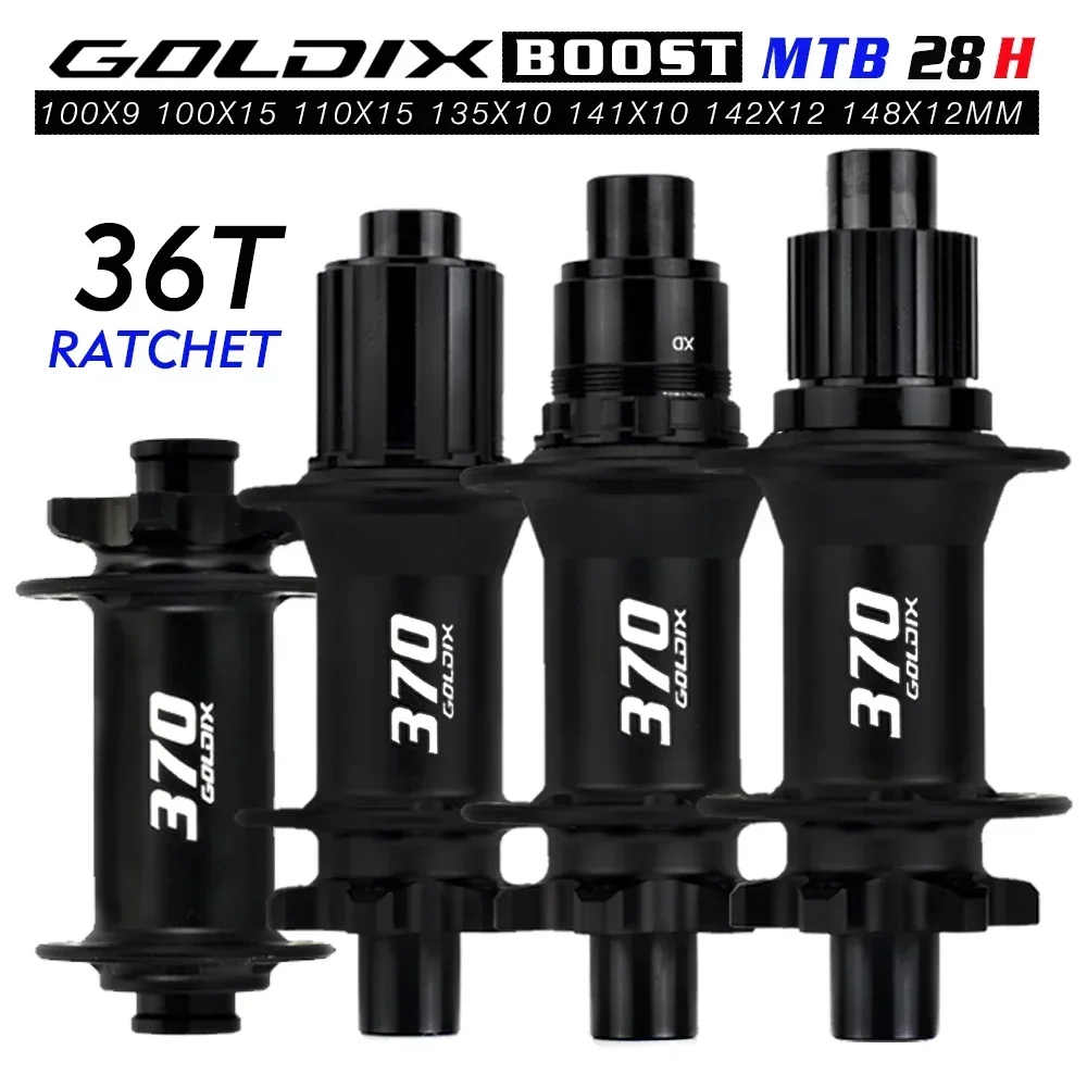 GOLDIX-M370-Bicycle-Hub-Seal-Bearing-6-Bolt-Disc-Brake-J-Bend-28Hole ...