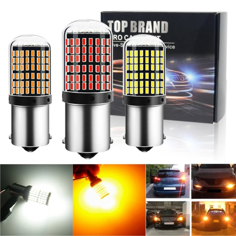 2PCS 1156 P21W BA15S PY21W BAU15S T20 7440 W21W Led Car Turn Signal ...