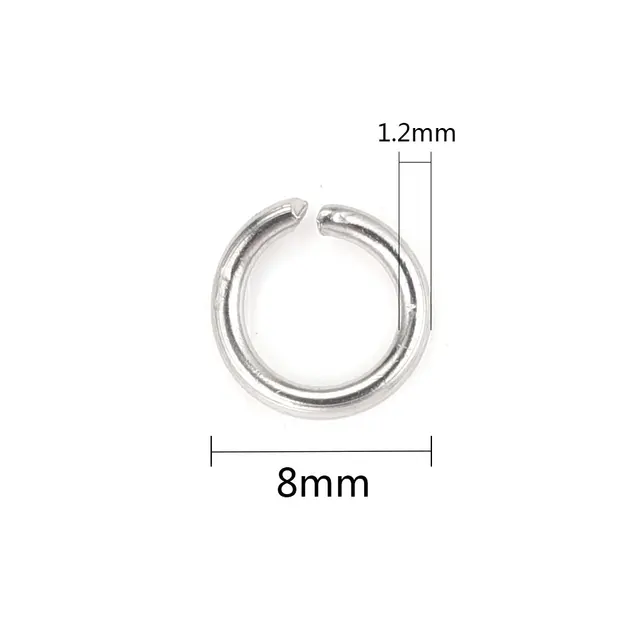 200pcs Stainless Steel Open Jump Rings For Jewelry Making Supplies DIY Double Loops Split Rings ...