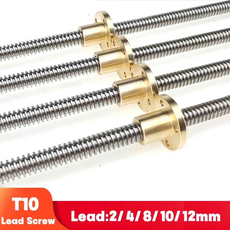CNC 3D Printer T10 lead screw Thread 10mm lead 2mm 4mm 8mm 10mm 12mm ...