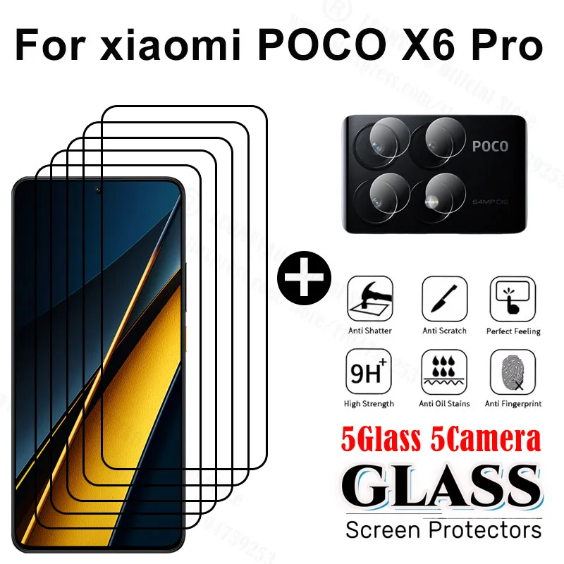 Full Cover Full Glue Tempered Glass For Xiaomi Poco X6 Pro Screen ...
