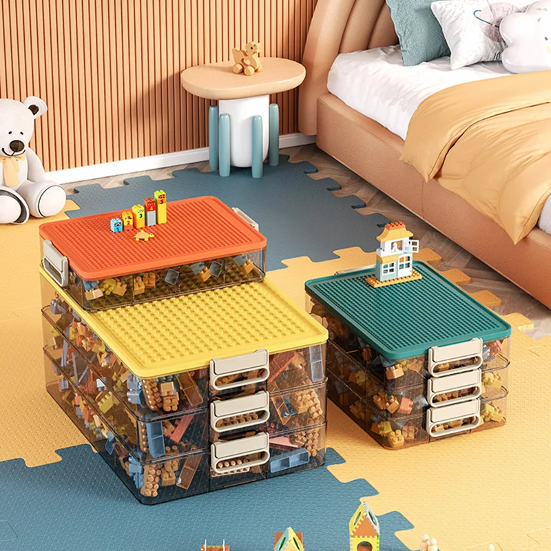 Lego-building-block-storage-box-small-particles-multi-layer-packaging ...