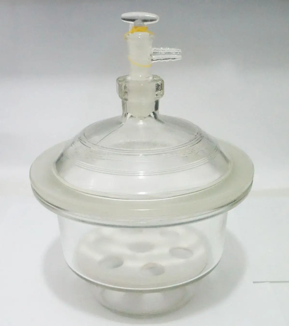 150mm-Vacuum-White-Glass-desiccator-jar-lab-dessicator-dryer-Lab ...