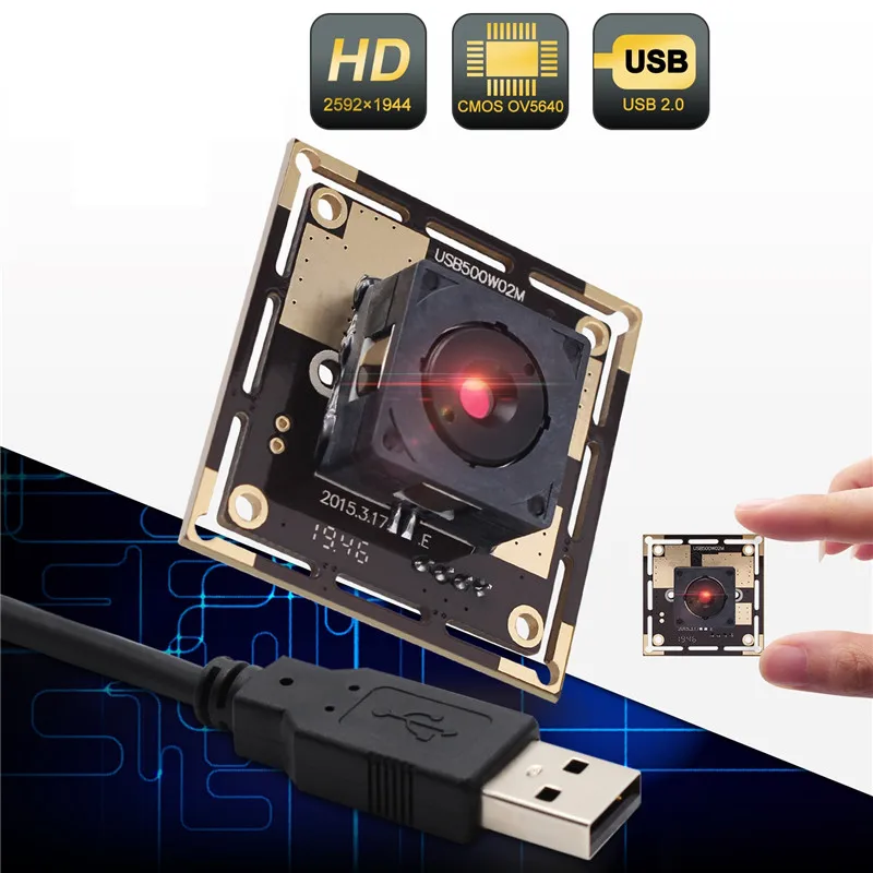 5mp Cmos free driver micro usb autofocus camera module OV5640 ELP ...