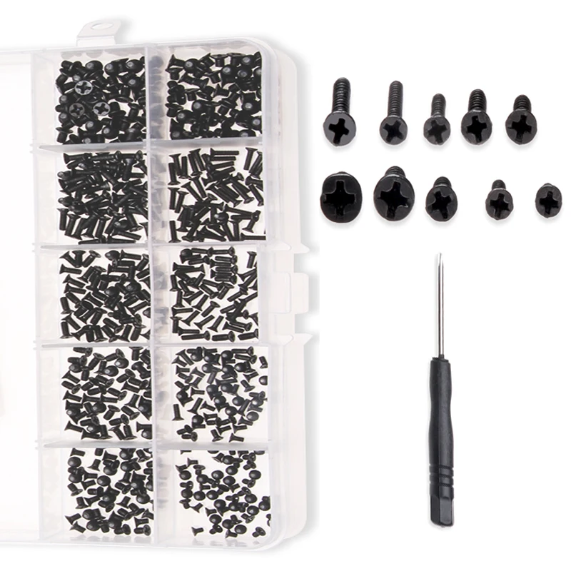 500pcs-Phillips-Micro-Screw-Kit-M2-M2-5-M3-Carbon-Steel-Electronic ...