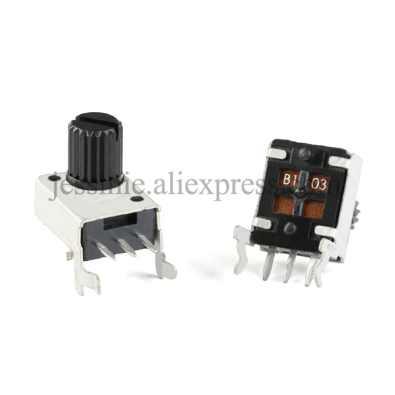 10pcs RV09 RV0931 15mm Shaft Side-Adjustable Handle Potentiometer 1K ...
