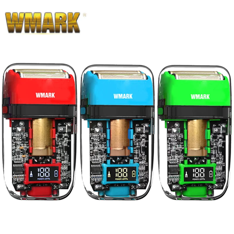 2022-Newest-WMARK-NG-988-Transparent-Body-Electric-Shaver-Titanium ...