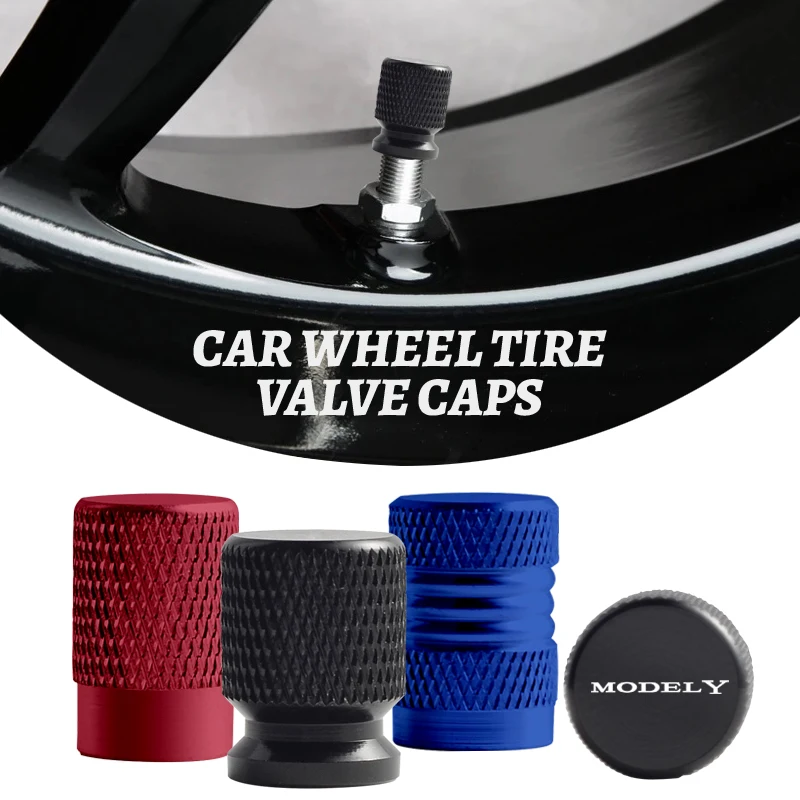 4PCS-For-ModelY-Logo-Model-Y-Car-Wheel-Tire-Valve-Caps-Tyre-Stem ...