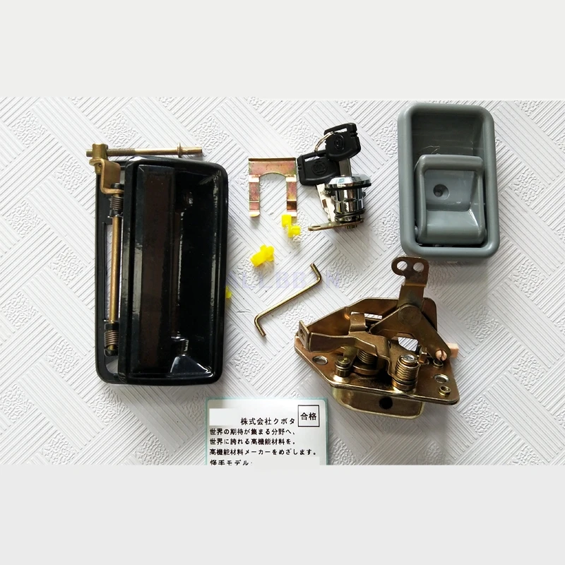 For-KUBOTA-155-161-185-cab-door-lock-assembly-outside-handle-excavator ...