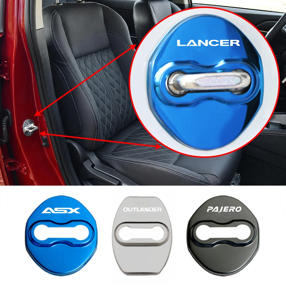 Car-Door-Lock-Cover-Auto-Emblems-Case-for-Mitsubishi-ASX-RVR-Colt ...