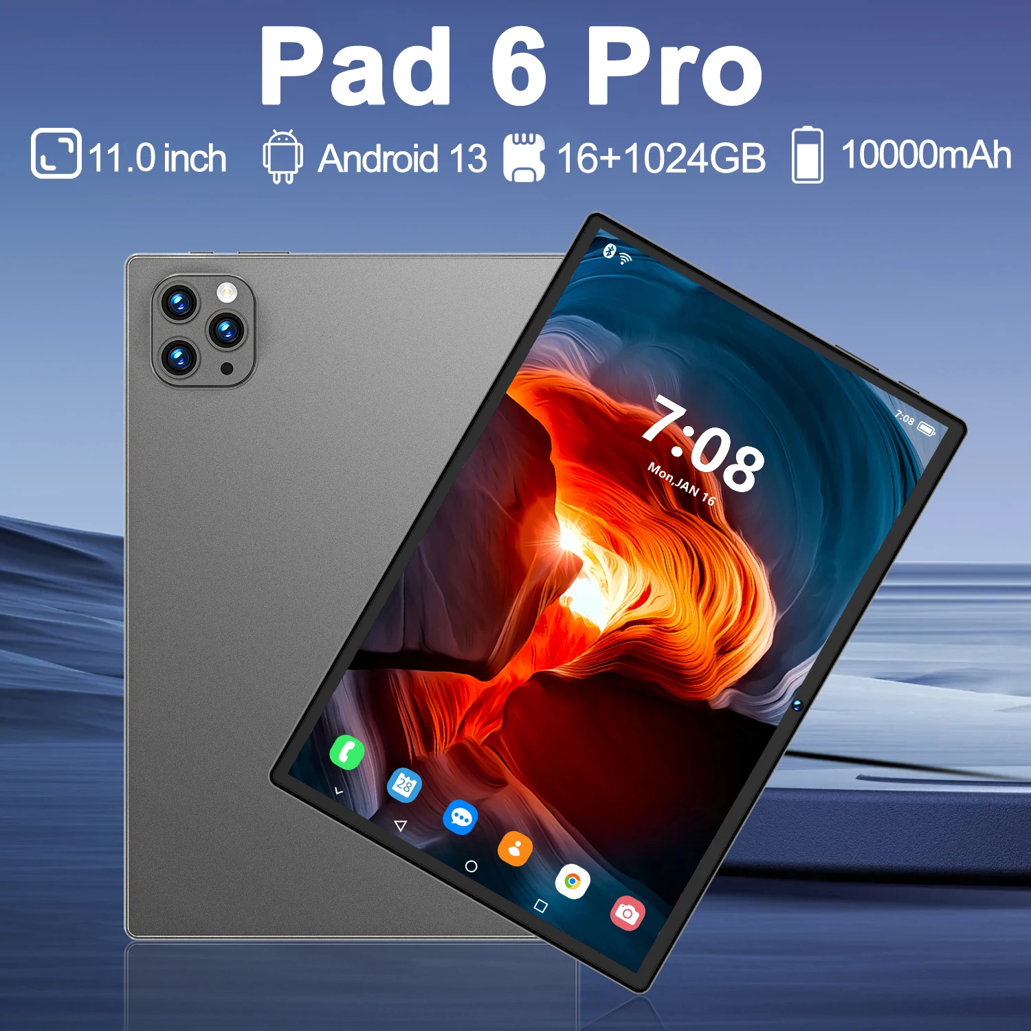 Pad-6-Pro-Tablet-Android-13-Global-Snapdragon-888-16GB-1024GB-10000mAh ...