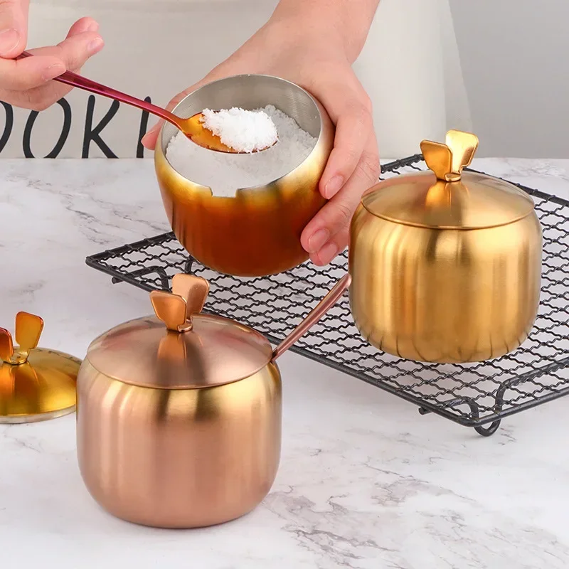 Kitchen-Stainless-Steel-Gold-Seasoning-Condiment-Pot-Lovely-Design ...